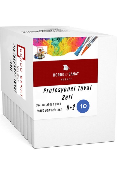 Bordo Sanat 10'lu Profesyonel Tuval Seti 50-70CM Bordo Sanat 10'lu Profesyonel Tuval Seti 50-70CM