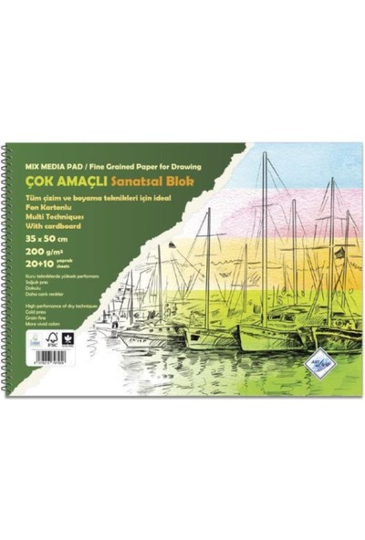 Art Liva Çok Amaçlı Sanatsal Blok Fon Kartonlu 20 + 10 Yaprak 35 x 50 cm 200 Gram Art Liva Çok Amaçlı Sanatsal Blok Fon Kartonlu 20 + 10 Yaprak 35 x 50 cm 200 Gram