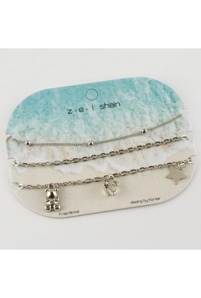 Greathings 3'lü Kalp Figürlü Halhal