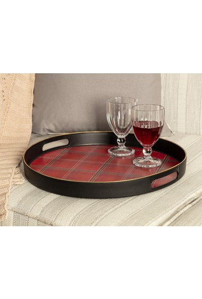 Madame Coco Candide Yuvarlak Tepsi 35 x 35 cm Madame Coco Candide Yuvarlak Tepsi 35 x 35 cm