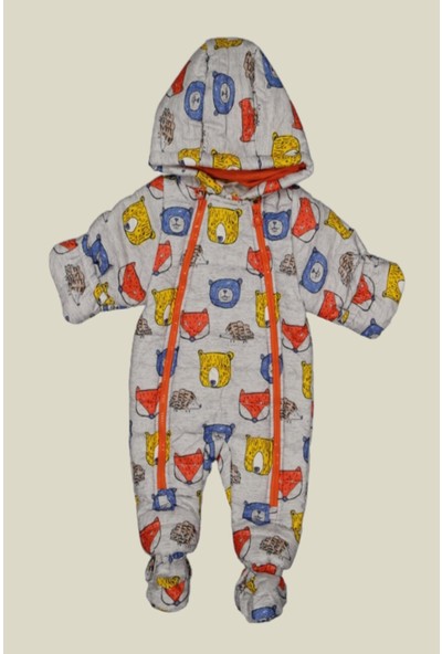 Modacity Yeni Sezon Kirpi Tilki ve Ayı Figürlü Kapüşonlu Kozmonot Astronot Tulum