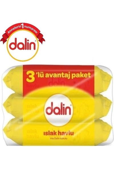 Dalin Islak Havlu Mendil Klasik 56 Yaprak 168 Yaprak Plastik Kapaklı 3'lü Dalin Islak Havlu Mendil Klasik 56 Yaprak 168 Yaprak Plastik Kapaklı 3'lü