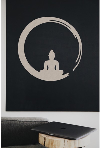 LandiWork Meditasyon Figürü Lazer Kesim Ahşap Duvar Dekoru LandiWork Meditasyon Figürü Lazer Kesim Ahşap Duvar Dekoru