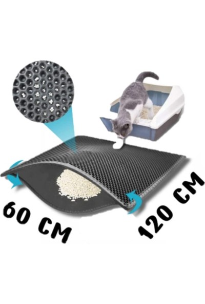 Nerotex Kedi Tuvalet Önü Paspası Elekli Ekstra Büyük Boy 60X120 cm