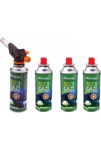 Orcamp Orgaz CX-500-227 Çakmaklı Pürmüz + 4'lü Gaz Kartuşu Orcamp Orgaz CX-500-227 Çakmaklı Pürmüz + 4'lü Gaz Kartuşu