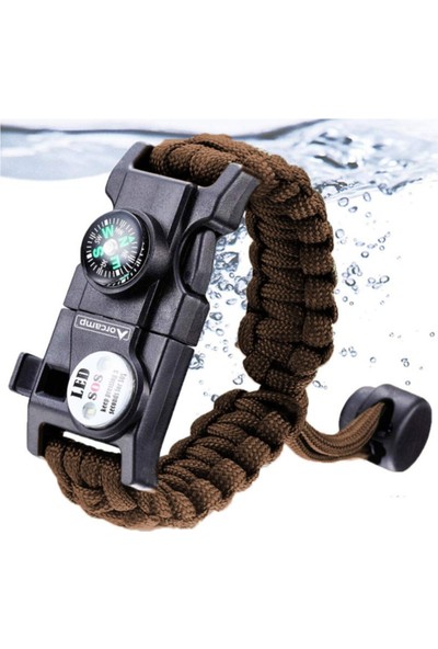 Orcamp Paracord Hayatta Kalma Bilekliği Kahve Orcamp Paracord Hayatta Kalma Bilekliği Kahve