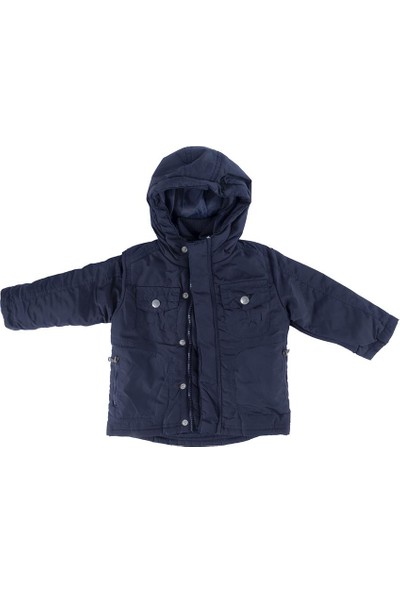Wenice Erkek Çocuk Cepli Lacivert Kapşonlu Mont 9-15 Ay Wenice Erkek Çocuk Cepli Lacivert Kapşonlu Mont 9-15 Ay