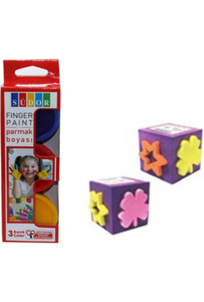 Südor Parmak Boyası 3 Lü ve 2 Adet Küp Eva Baskı Südor Parmak Boyası 3 Lü ve 2 Adet Küp Eva Baskı