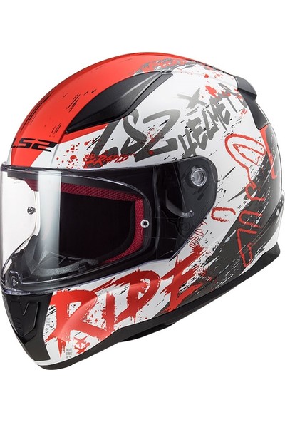 Ls2 Kapalı Kask Rapıd Naughty Kırmızı Beyaz Ls2 Kapalı Kask Rapıd Naughty Kırmızı Beyaz