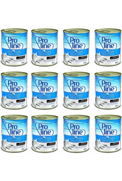 Pro Line Balıklı Et Parçacıklı Kedi Konservesi 415 gr 12 Adet Pro Line Balıklı Et Parçacıklı Kedi Konservesi 415 gr 12 Adet