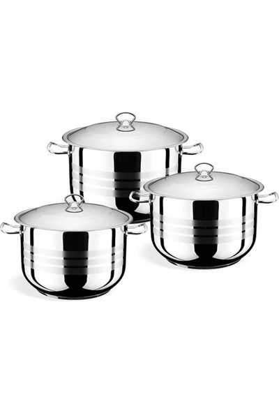 Royal Song Nobel Set 32 cm - 34 cm - 40 Cm. 3 Derin Tencere 3 Kapak 6 Parça Royal Song Nobel Set 32 cm - 34 cm - 40 Cm. 3 Derin Tencere 3 Kapak 6 Parça