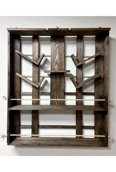 TarFaDek Dekoratif Ahşap Şaraplık , Içki ve Içecek Standı 105 x 90 cm Ceviz