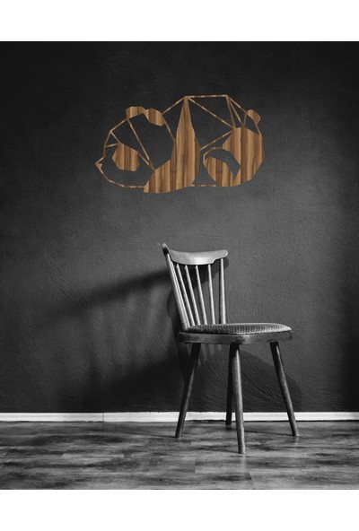 LandiWork Şirin Panda Dekoratif Lazer Kesim Ahşap Duvar Dekoru LandiWork Şirin Panda Dekoratif Lazer Kesim Ahşap Duvar Dekoru