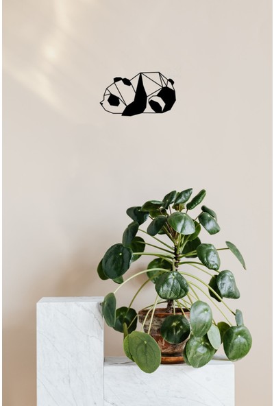 LandiWork Şirin Panda Dekoratif Lazer Kesim Ahşap Duvar Dekoru LandiWork Şirin Panda Dekoratif Lazer Kesim Ahşap Duvar Dekoru