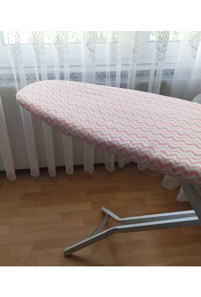 Efem Home Keçeli Lastikli Isıya Dayanıklı Lüks Ütü Masası Örtüsü Bezi Kılıfı 55X140