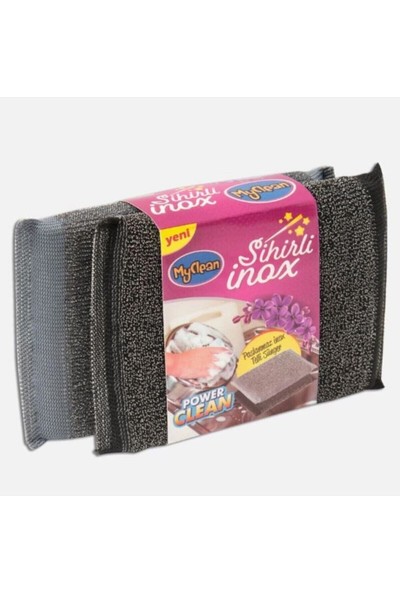 Myclean Sihirli Inox Paslanmaz Telli Sünger 2'li Myclean Sihirli Inox Paslanmaz Telli Sünger 2'li