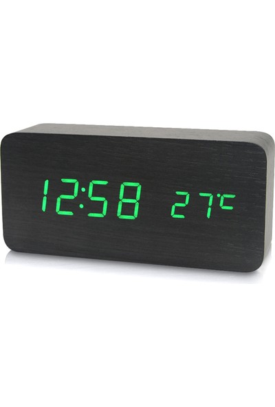 Sprotauto Elektronik LED Dijital Ahşap Çalar Saat (Yurt Dışından)