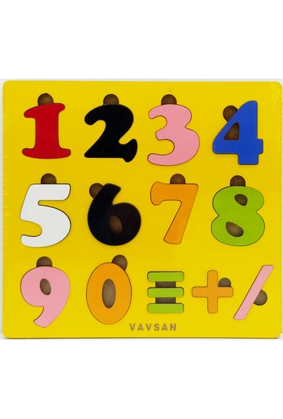 Vavsan Renkli Ahşap Sayı Puzzle Vavsan Renkli Ahşap Sayı Puzzle