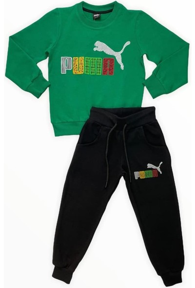 Puma Erkek Çocuk Yeşil Puma Eşofman Takımı