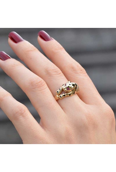 Engingold 14 Ayar Altın Kaplan Model Yüzük