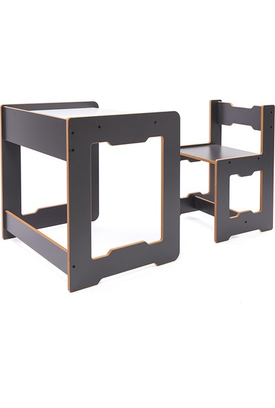 Minera 4-6 Yaş Martı Ahşap Montessori Çocuk Oyun, Çalışma ve Aktivite Masası ve Sandalyesi / Antrasit Minera 4-6 Yaş Martı Ahşap Montessori Çocuk Oyun, Çalışma ve Aktivite Masası ve Sandalyesi / Antrasit