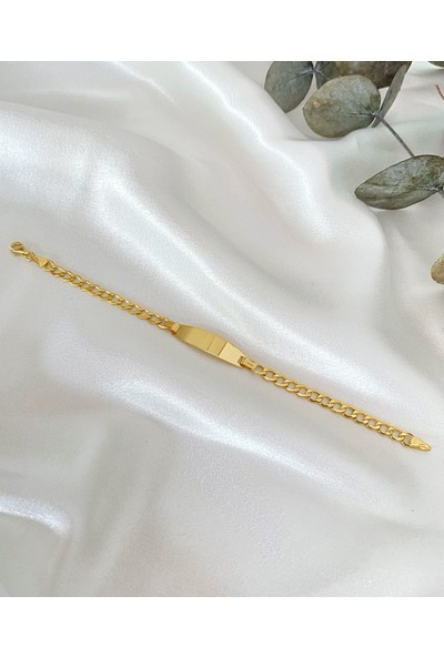 Vera Design Gold Ezme Klasik Zincir Altın Çocuk Künyesi Vera Design Gold Ezme Klasik Zincir Altın Çocuk Künyesi