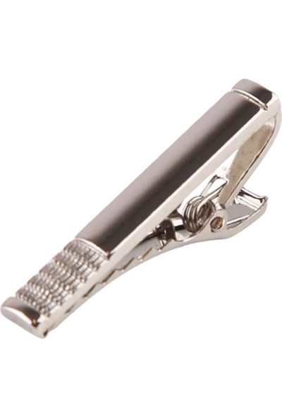 Kravatkolik Gümüş Renk Küt Desen Kravat Iğnesi KIY427