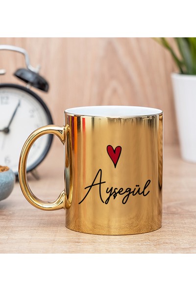 Hediye Dükkanı Kişiye Özel İsim Yazılı Minik Kalpli Gold Kupa Bardak Hediye Dükkanı Kişiye Özel İsim Yazılı Minik Kalpli Gold Kupa Bardak