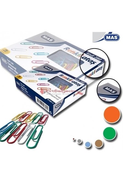 Mas 280 Renkli Ataş Pvc Kaplı 28 mm 2 Adet
