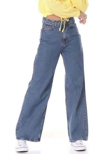 Its Basic Kadın Snow Kot Rengi Yüksek Bel Wide Leg Bol Paça Jean Its Basic Kadın Snow Kot Rengi Yüksek Bel Wide Leg Bol Paça Jean