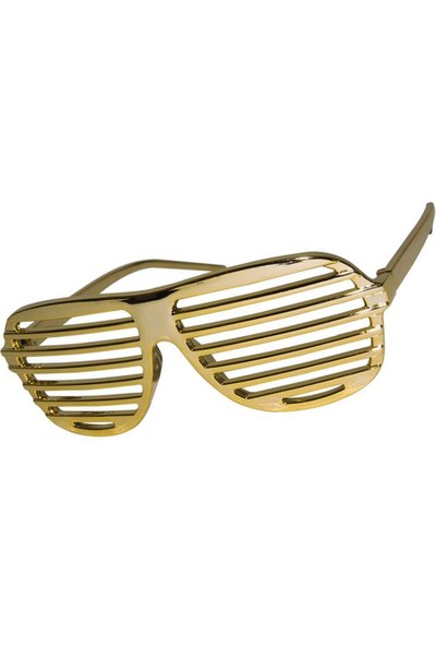 Skygo Altın Renk Plastik Yılbaşı Partisi Panjur Gözlük