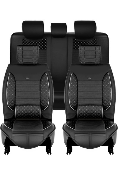 Stil Renault Kadjar Lüks Oto Koltuk Kılıfı Siyah - Beyaz