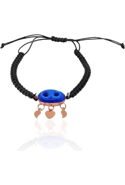 Aykat Rose Gümüş Bileklik Midyat Nazar Boncuklu Kadın Bilekliği