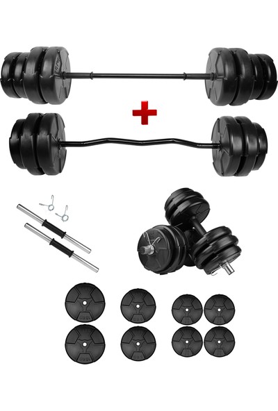 E-Life 48 kg Z Bar Dambıl Seti & Halter Seti Ağırlık Fitness Seti E-Life 48 kg Z Bar Dambıl Seti & Halter Seti Ağırlık Fitness Seti