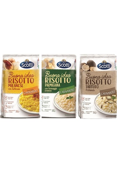 Scotti Risotto Paketi - Parmesanlı, Safranlı ve Trüflü Risotto
