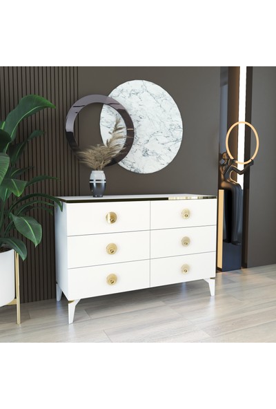 Tocco 1053 Ipek 6 Çekmeceli 120 cm Mega Şifonyer Tocco 1053 Ipek 6 Çekmeceli 120 cm Mega Şifonyer