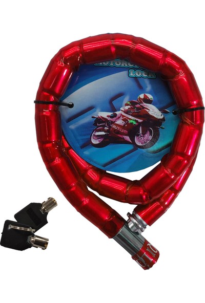 Leva House Bisiklet ve Motorsiklet Kilidi 22*1200 mm L-20121 Kırmızı