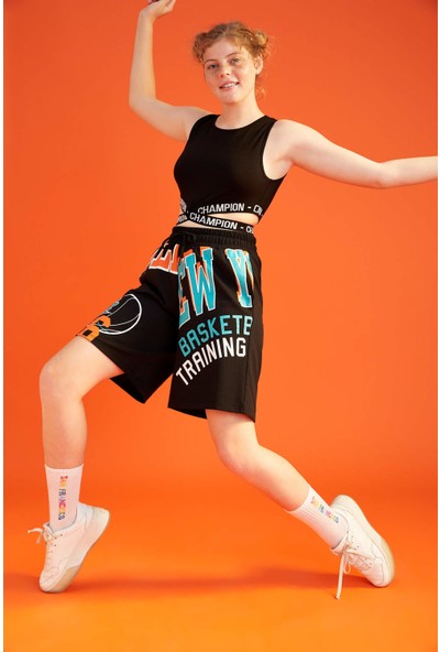 DeFacto Coool College Baskılı Beli Bağcıklı Relax Fit Bermuda ŞORT V6241AZ21HS DeFacto Coool College Baskılı Beli Bağcıklı Relax Fit Bermuda ŞORT V6241AZ21HS