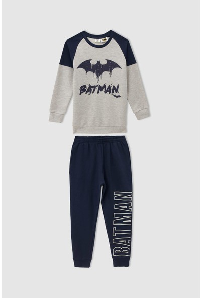 DeFacto Erkek Çocuk Batman Lisanslı Uzun Kollu Pijama Takımı W3568A621Au
