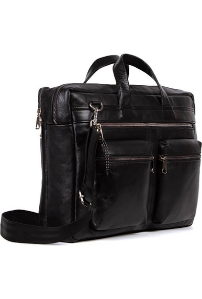 Bizoon EDS198 Deri Laptop Bölmeli Omuz Askılı Evrak Çantası