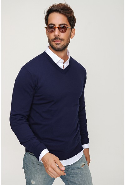 Chuba Erkek V Yaka Triko Kazak 20W151L