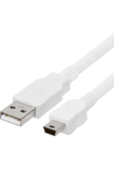 Notech 5pin Mini USB Kablo / Mp3 / N99 / V3 1.5mt Beyaz Notech 5pin Mini USB Kablo / Mp3 / N99 / V3 1.5mt Beyaz