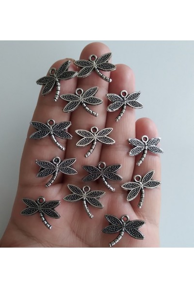 Sümerbaş Hobi 10 Adet Metal Alaşım Antik Gümüş Renk Kolye Ucu