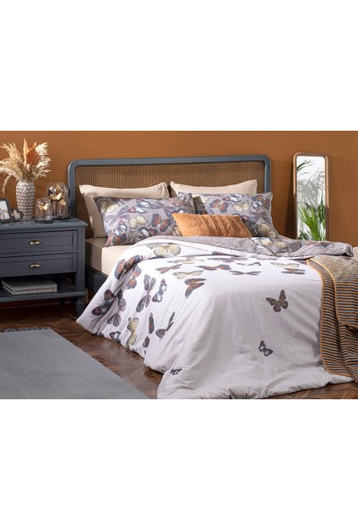 English Home Papilions Pamuklu Tek Kişilik Nevresım Setı 160X220 cm Kahverengi English Home Papilions Pamuklu Tek Kişilik Nevresım Setı 160X220 cm Kahverengi