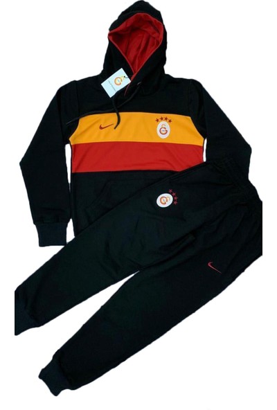 Mavi Boncuk Kids Galatasaray Siyah Kapşonlu Alt Üst Sweat Takım Mavi Boncuk Kids Galatasaray Siyah Kapşonlu Alt Üst Sweat Takım