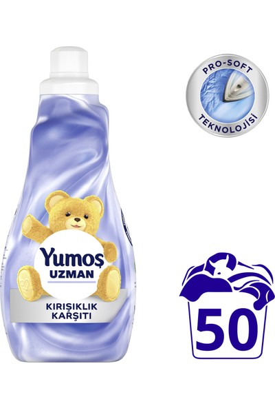 Yumoş Uzman Konsantre Çamaşır Yumuşatıcısı Kırışıklık Karşıtı Daha Kolay Ütüleme İçin 1200 ML 50 Yıkama 1 Adet Yumoş Uzman Konsantre Çamaşır Yumuşatıcısı Kırışıklık Karşıtı Daha Kolay Ütüleme İçin 1200 ML 50 Yıkama 1 Adet