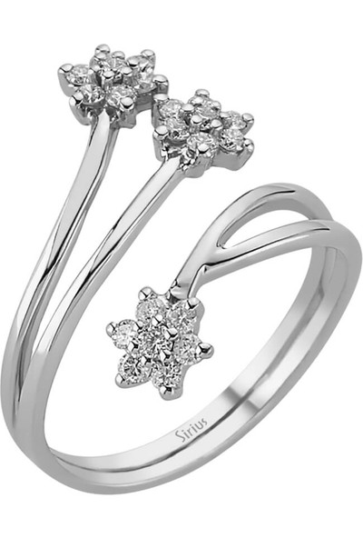 Sirius 3 Çiçekli Pırlanta Yüzük