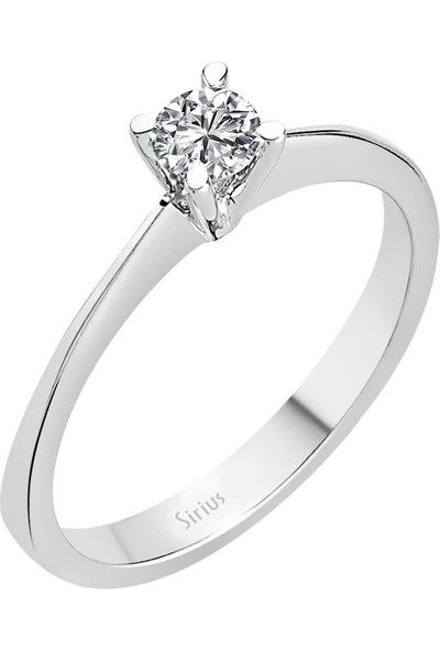 Sirius G Renk 0,21 Karat Pırlanta Tektaş Yüzük 0404R0099