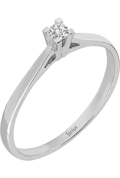 Sirius F Renk 0,05 Karat Pırlanta Tektaş Yüzük 0417R0087
