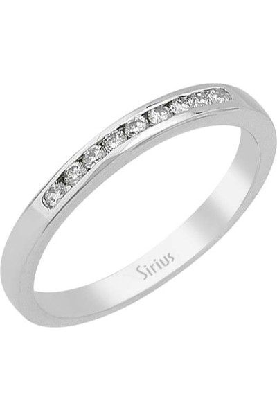 Sirius G Renk 0,16 Karat Pırlanta Kanallı 9 Taş Yüzük 0407R0001